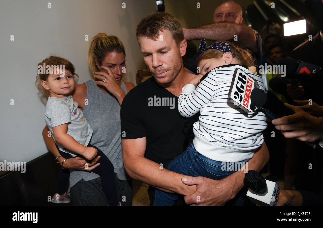 Disgraced Australian Cricket Vice Captain David Warner (right) with his ...
