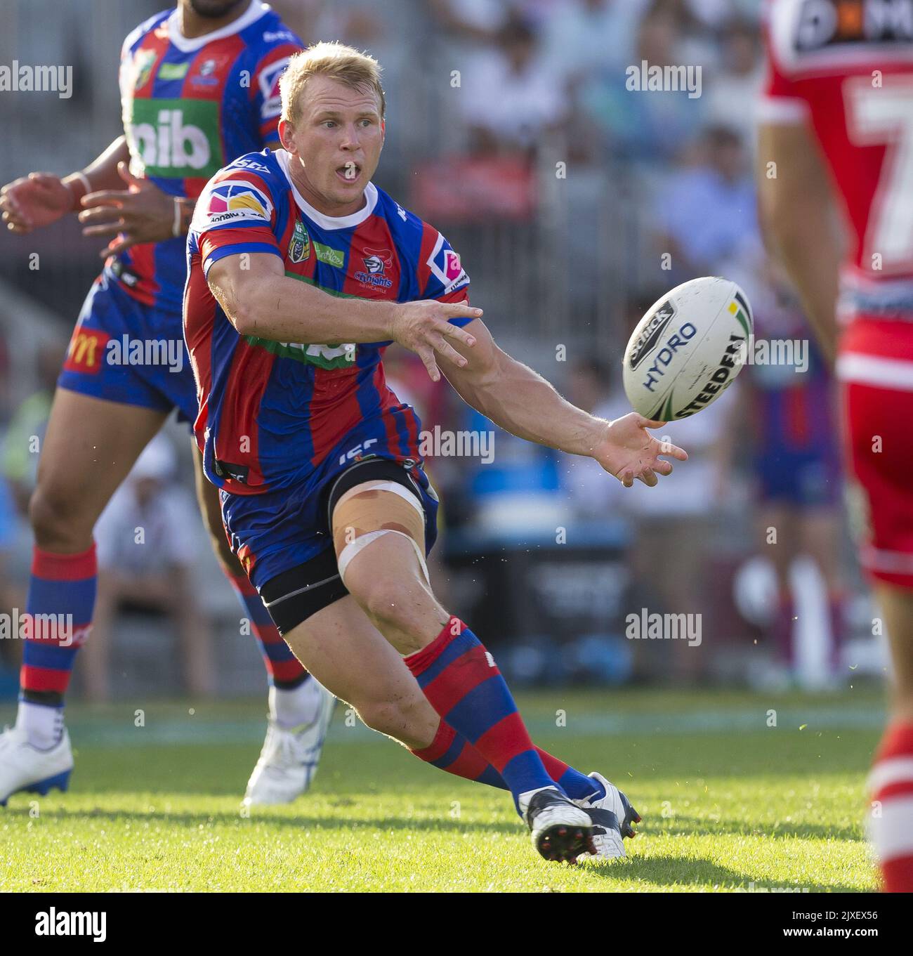 Slade Griffin of the Knights during the Round 4 NRL match between the ...