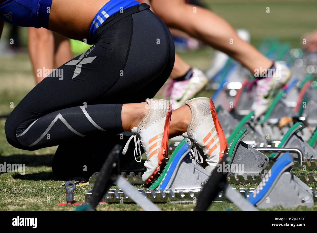 Runners warm up during the 2018 Stawell Gift in Central Park, Stawell ...