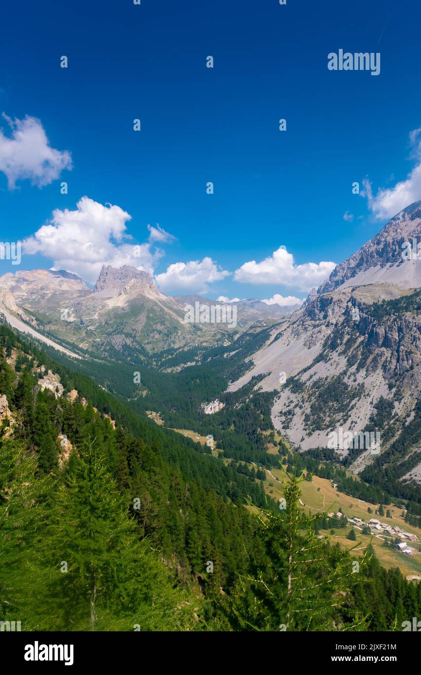 Beautiful mountain landscape of the valley in front of Mount Thabor ...