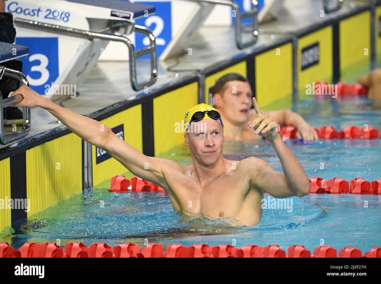 Clyde Lewis of Australia celebrates after winning the Men's 400m ...