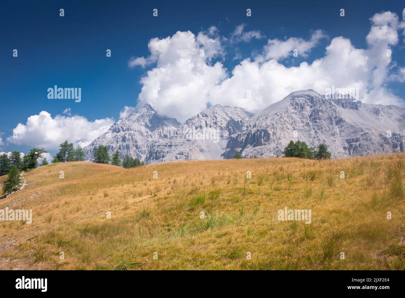 Beautiful landscape with the mountains of the vallée Étroite (french ...