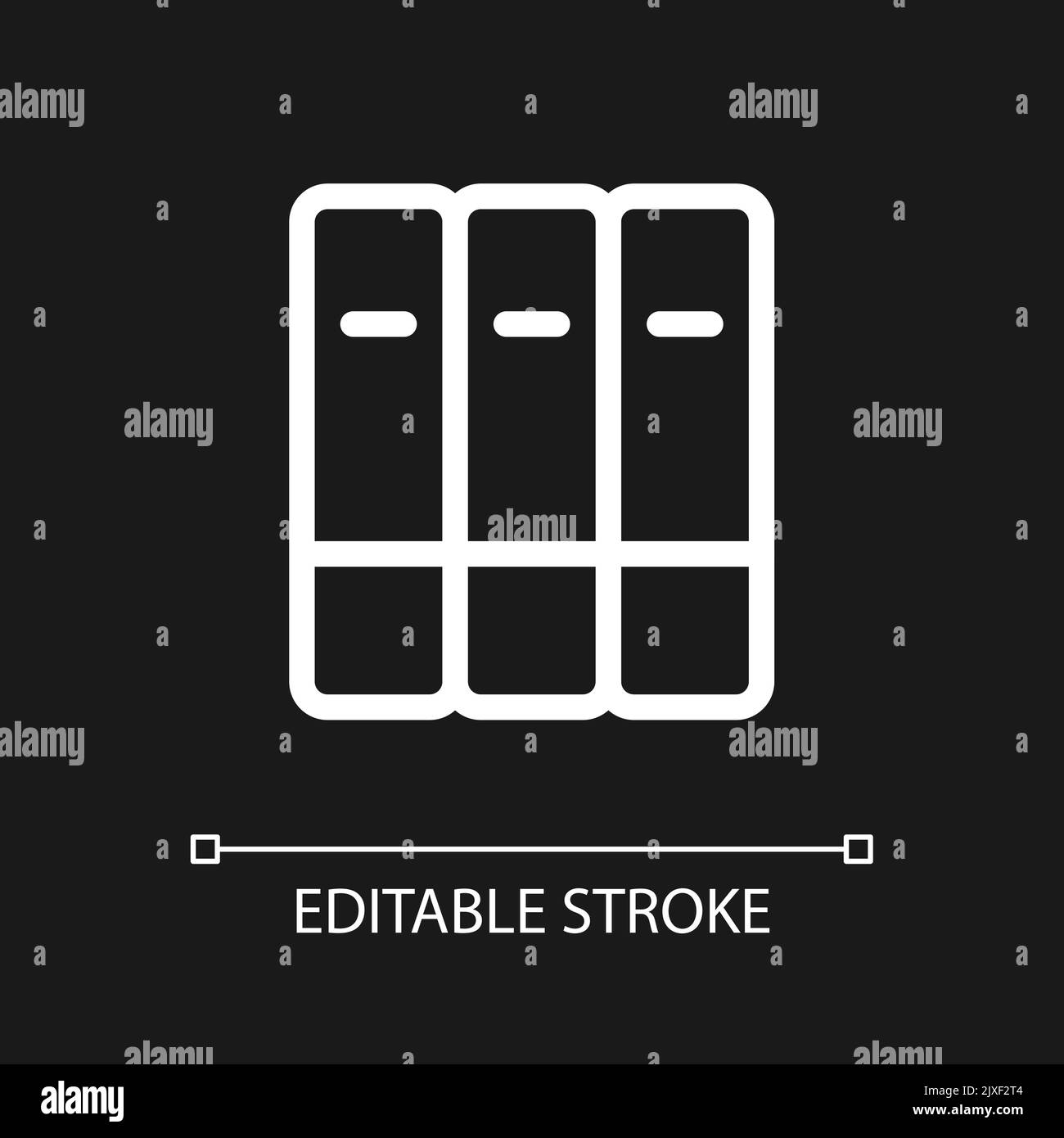 Organize bookshelf pixel perfect white linear ui icon for dark theme Stock Vector Image & Art ...