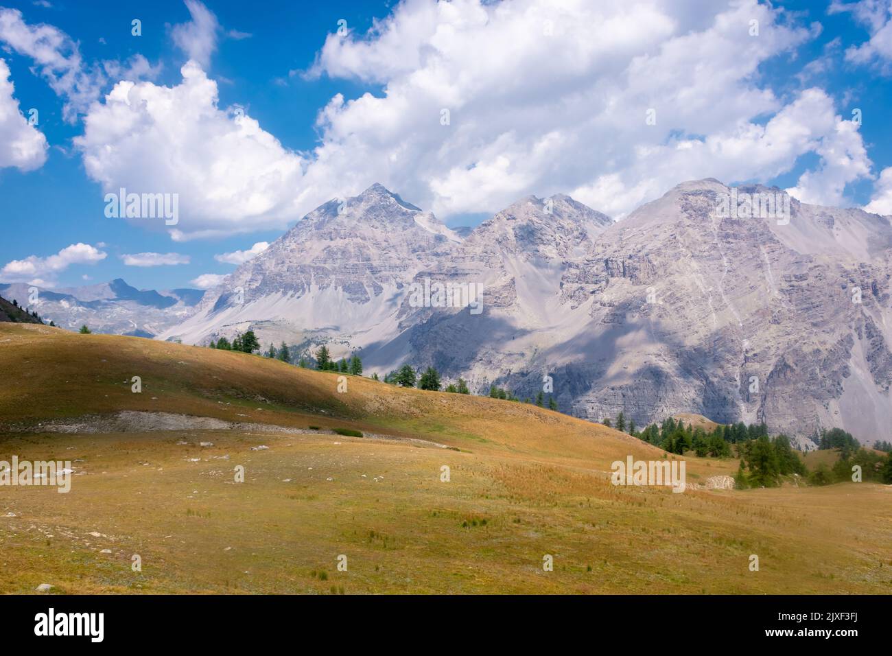 Beautiful landscape with the mountains of the vallée Étroite (french ...