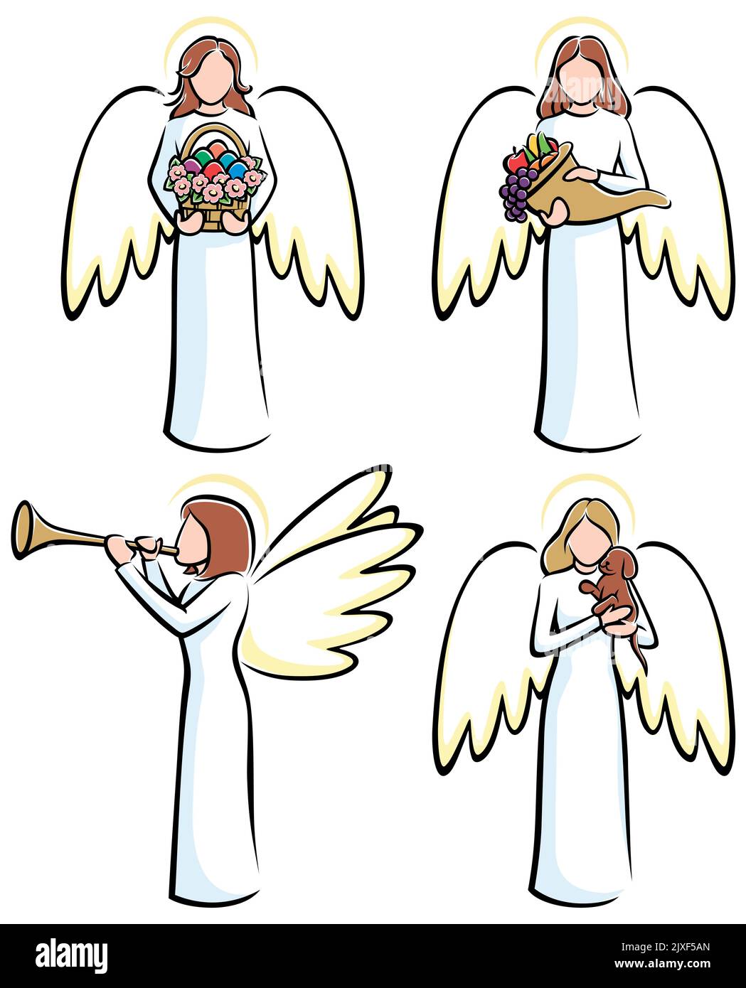 Angels Set Part 3 Stock Vector Image & Art - Alamy