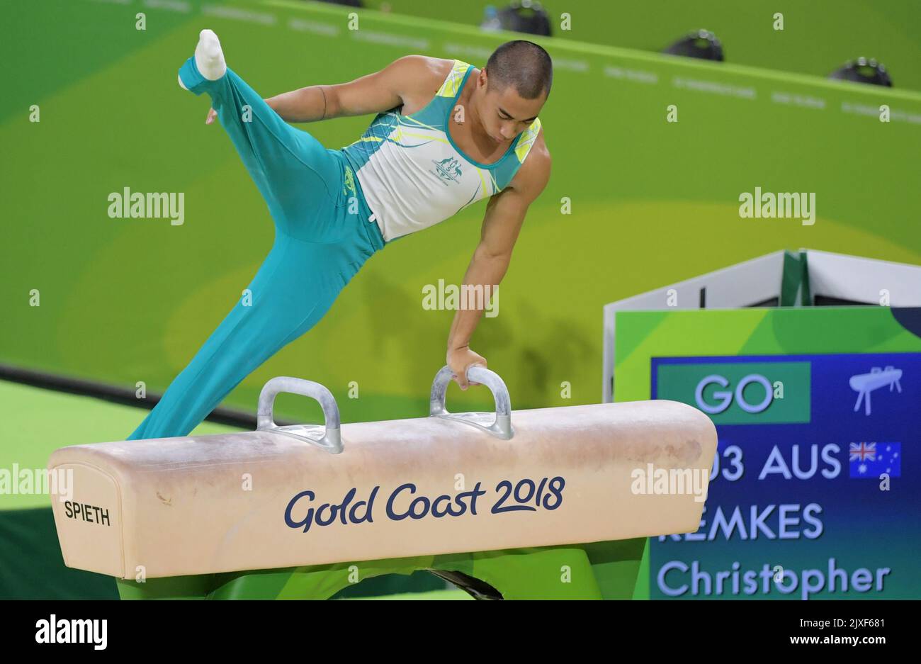 Christopher Remkes of Australia in action during the Men's Pommel Horse ...