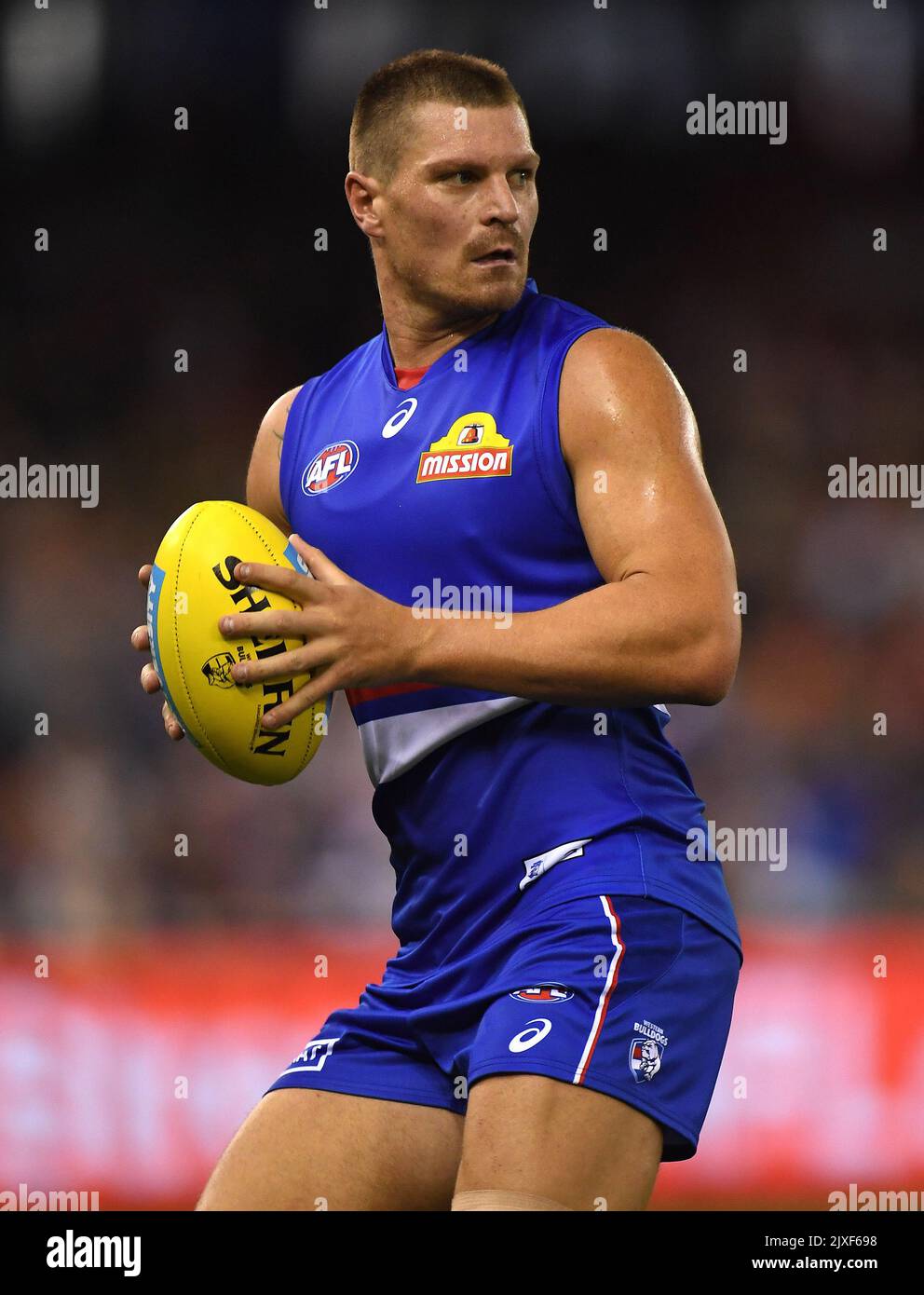 Jack Redpath of the Bulldogs is seen in action during the Round 3 AFL ...