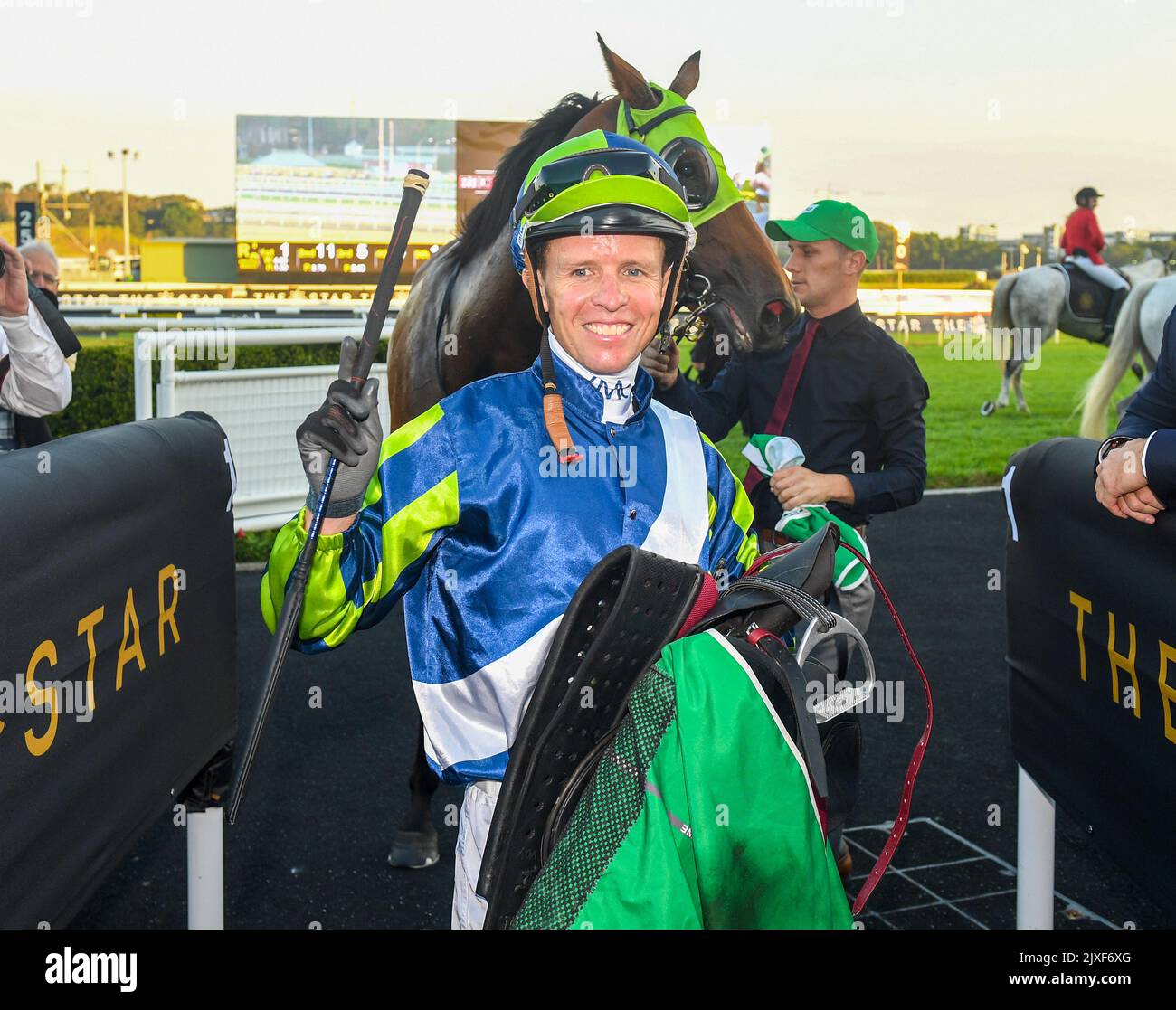 Jockey Kerrin McEvoy returns to scale after riding Luvaluva to victory ...
