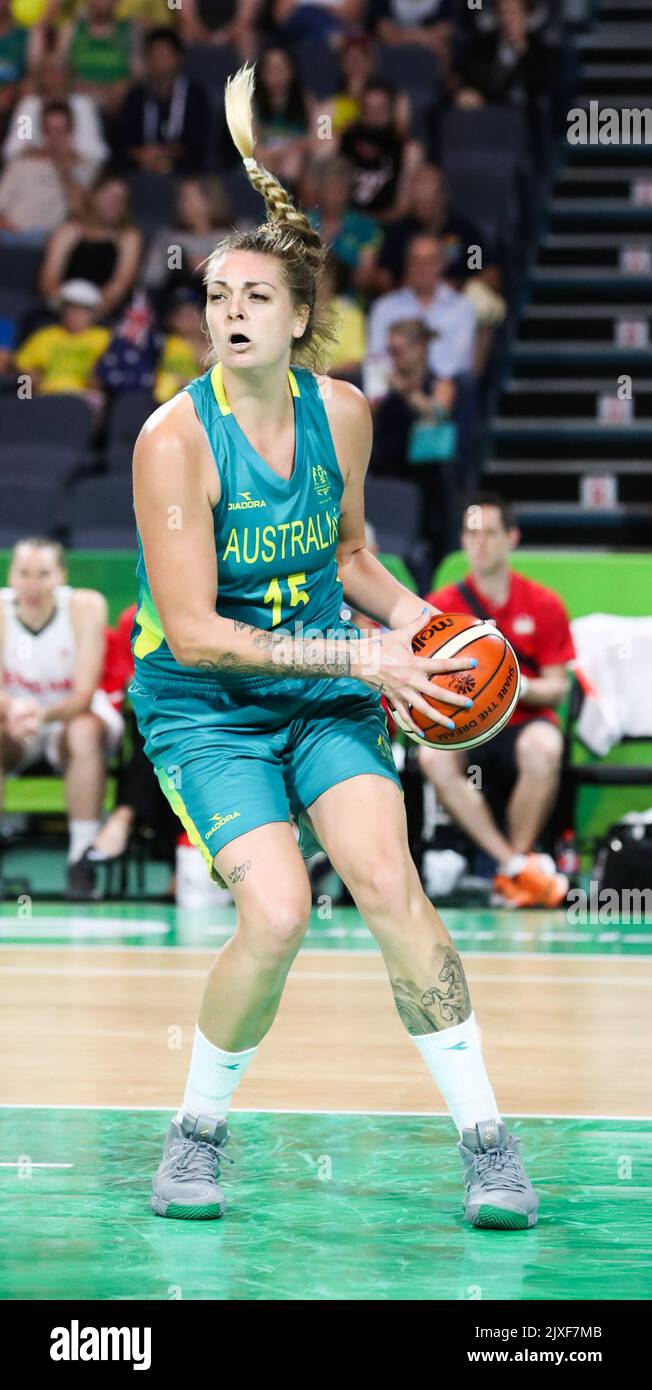 Cayla George of Australia during the Womens Preliminary Round Pool A ...