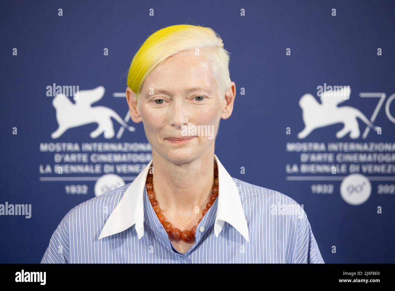 Tilda Swinton attends the photocall for "The Eternal Daughter" at the ...