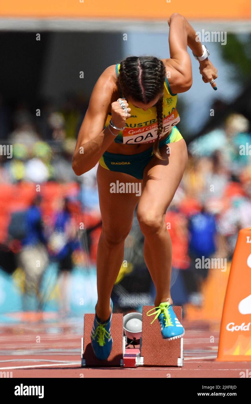 Maddie Coates of Australia during the Women's 200m Heats on day six of ...