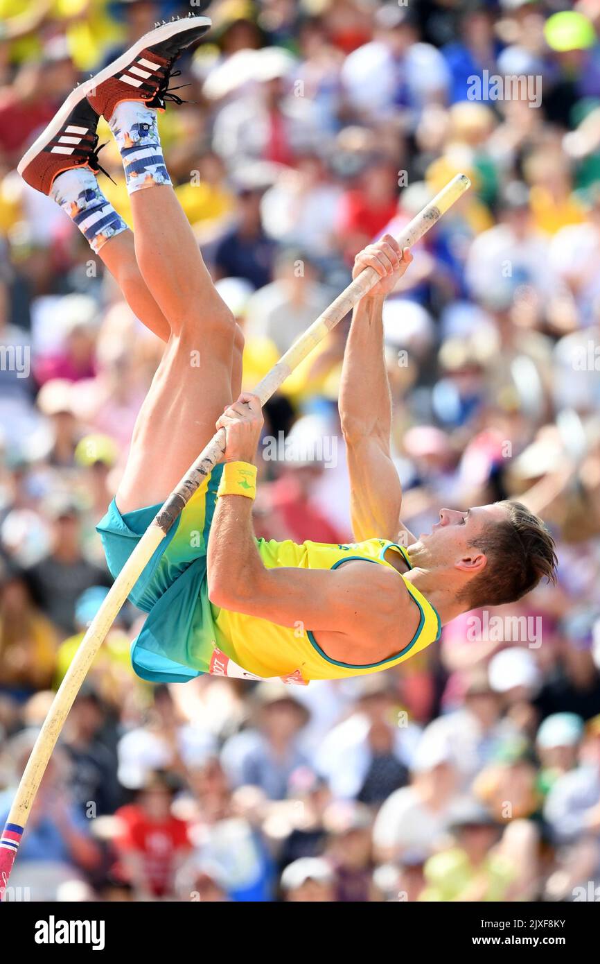 Kyle Cranston of Australia during the Men's Decathlon Pole Vault Round ...
