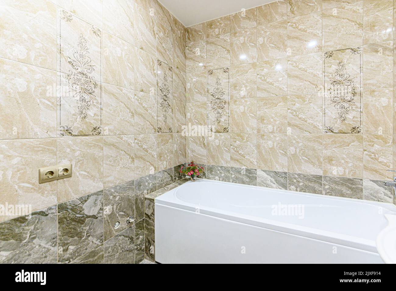 Russia, Moscow- May 21, 2020: interior apartment room bathroom, sink ...