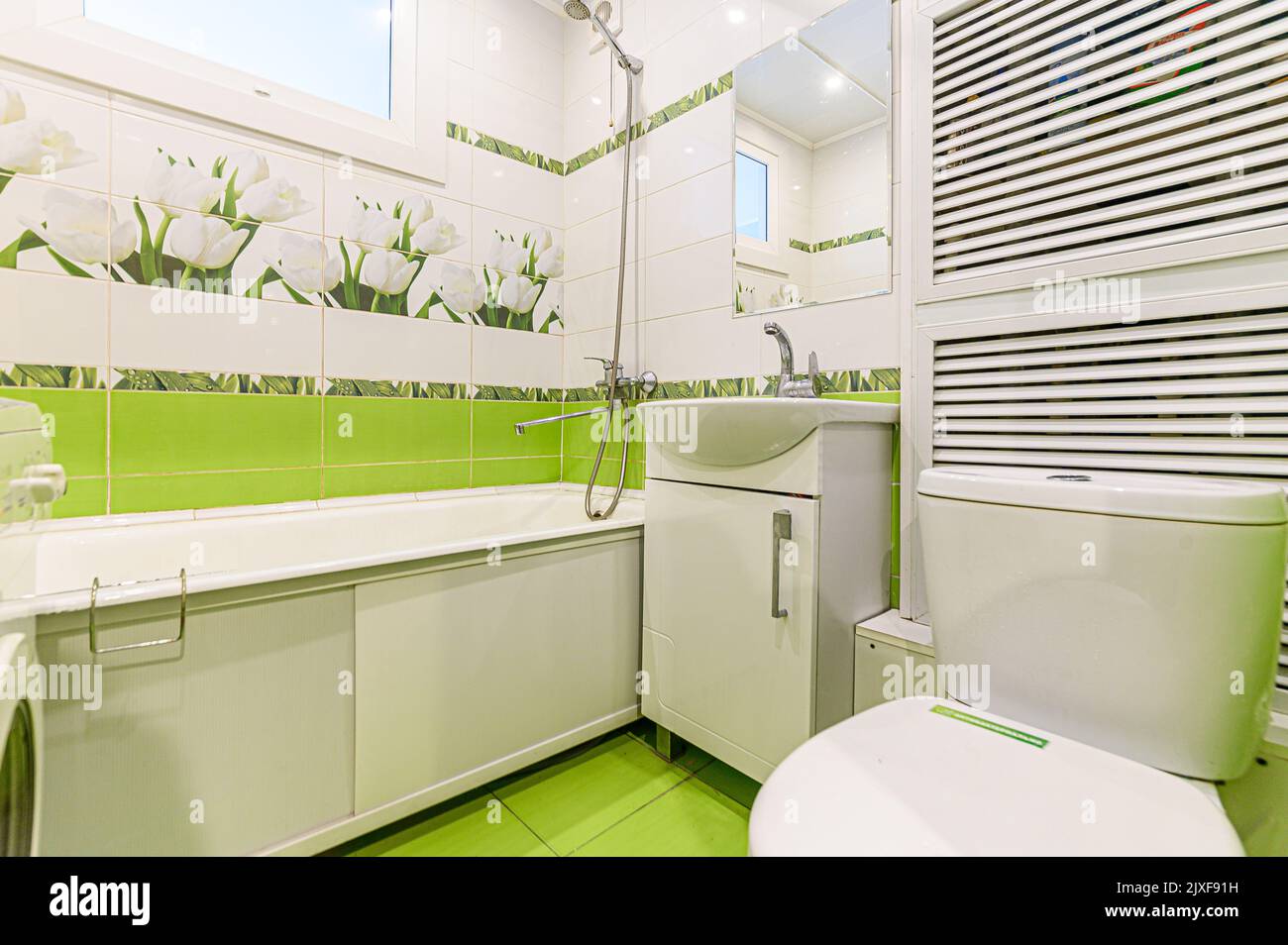 Russia, Moscow- May 21, 2020: interior apartment room bathroom, sink ...