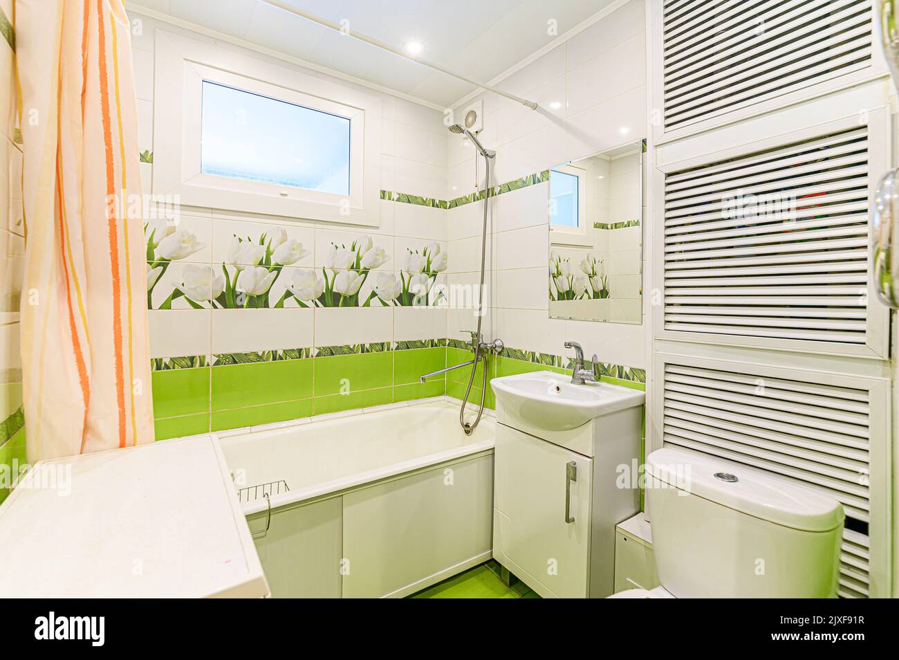 Russia, Moscow- May 21, 2020: interior apartment room bathroom, sink ...