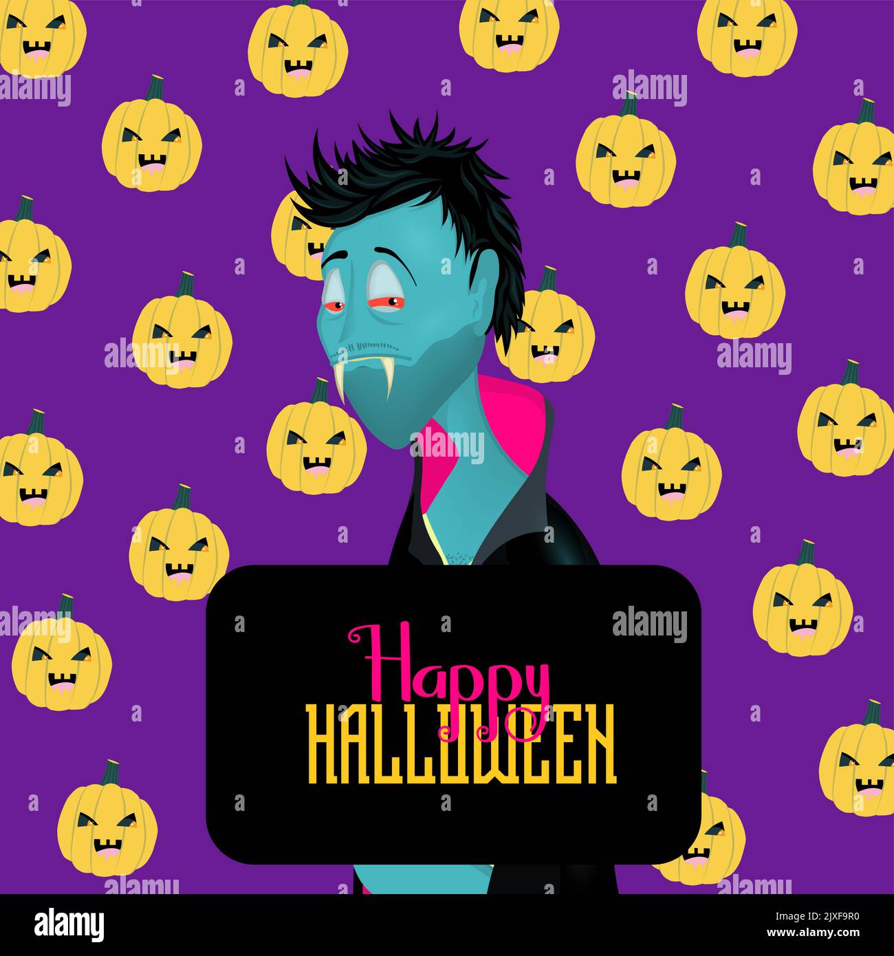 Boo Funny vampire. Halloween character. Scary and terrible vampire ...