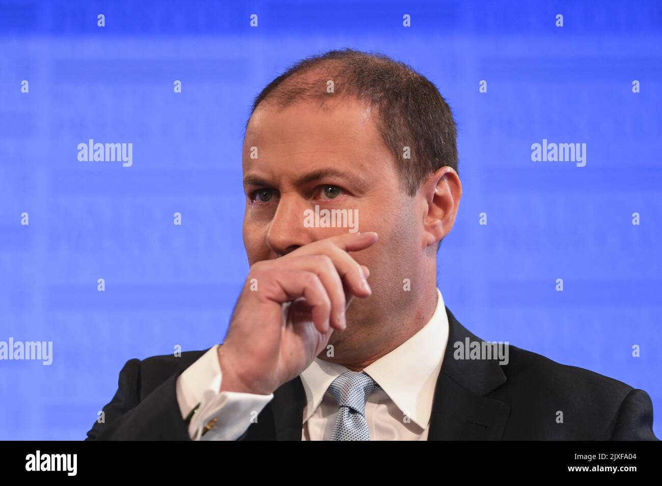 Australian Energy Minister Josh Frydenberg delivers his address to the ...
