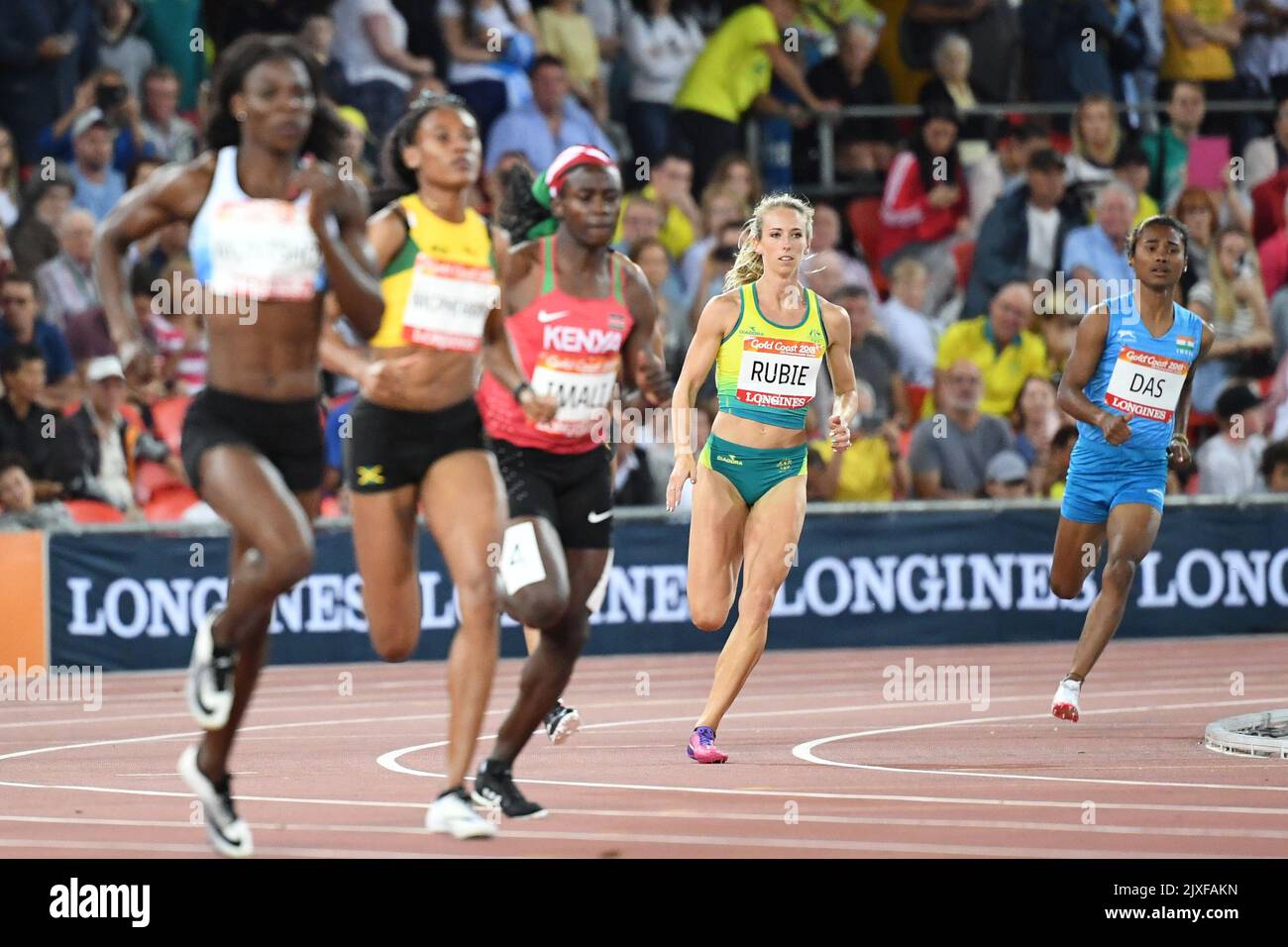 Anneliese Rubie of Australia in the womens 400m final on day seven of ...