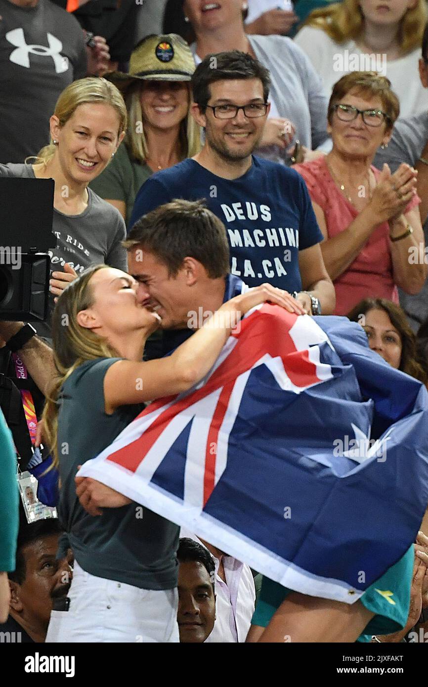 Brandon Starc of Australia celebrates a gold medal win during the mens ...