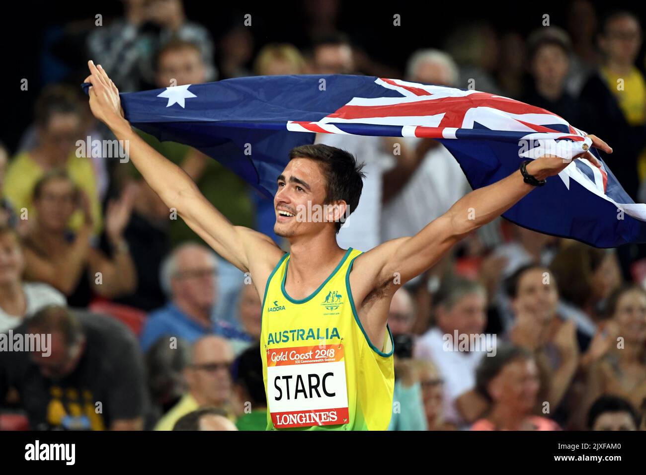 Brandon Starc of Australia celebrates a gold medal win during the mens ...