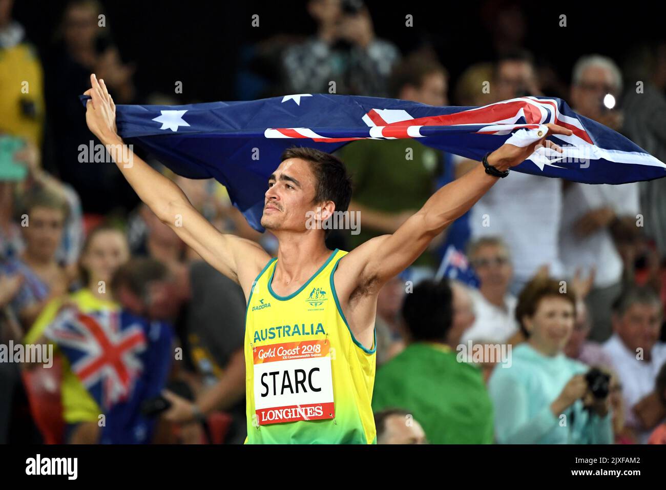 Brandon Starc of Australia celebrates a gold medal win during the mens ...