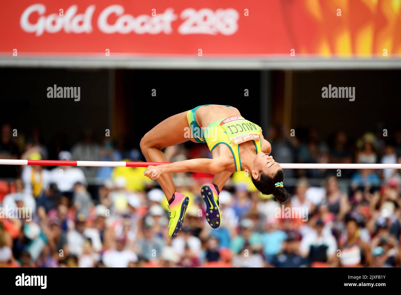 Celeste Mucci of Australia after the Women's Heptathlon High Jump at ...