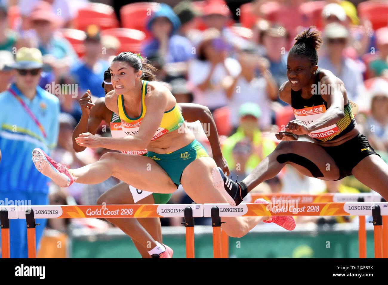 Michelle Jenneke of Australia after the Women's 100m Hurdles heat ...