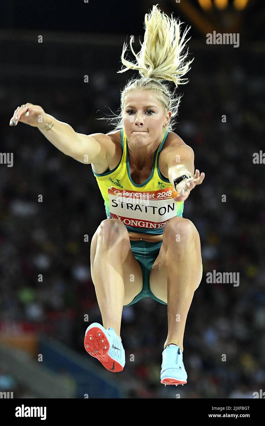 Brooke Stratton of Australia in action during the Women's Long Jump Final on day eight of the ...