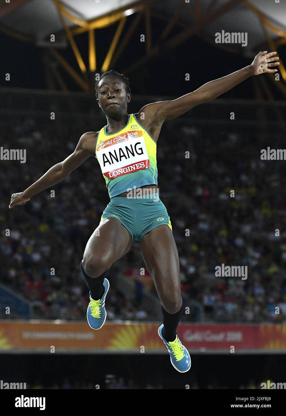 Naa Anang of Australia in action during the Women's Long Jump Final on ...