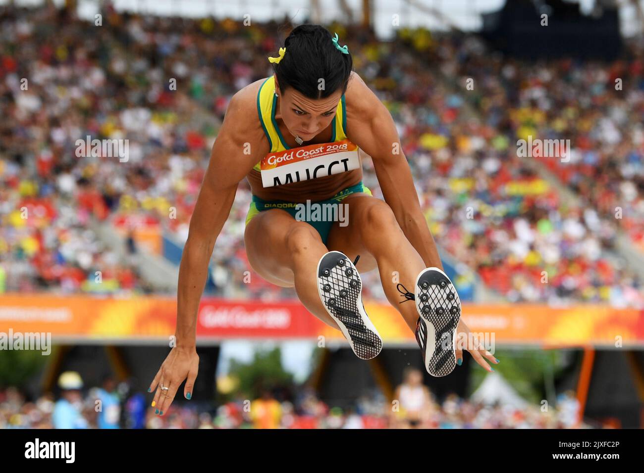 Celeste Mucci of Australia during the Women's Heptathlon Long Jump on ...