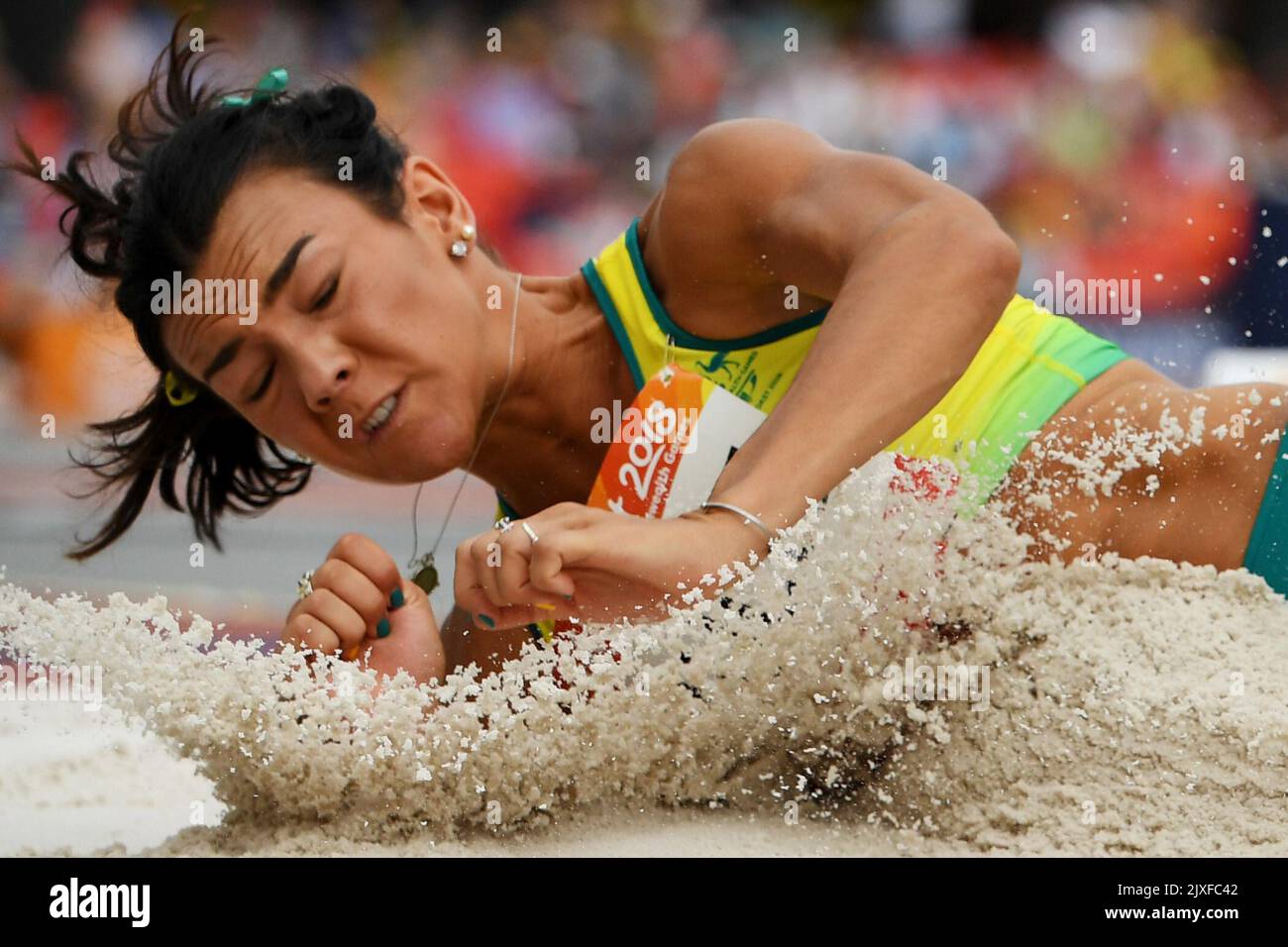 Celeste Mucci of Australia during the Women's Heptathlon Long Jump on ...