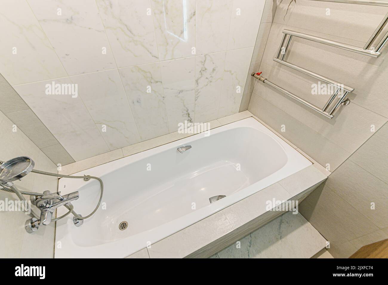 Russia, Moscow- May 21, 2020: interior apartment room bathroom, sink ...