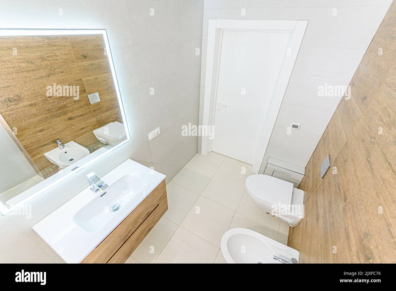 Russia, Moscow- May 21, 2020: interior apartment room bathroom, sink ...