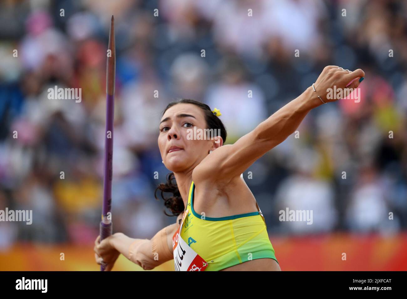 Celeste Mucci of Australia during the Women's Heptathlon Javelin Throw ...