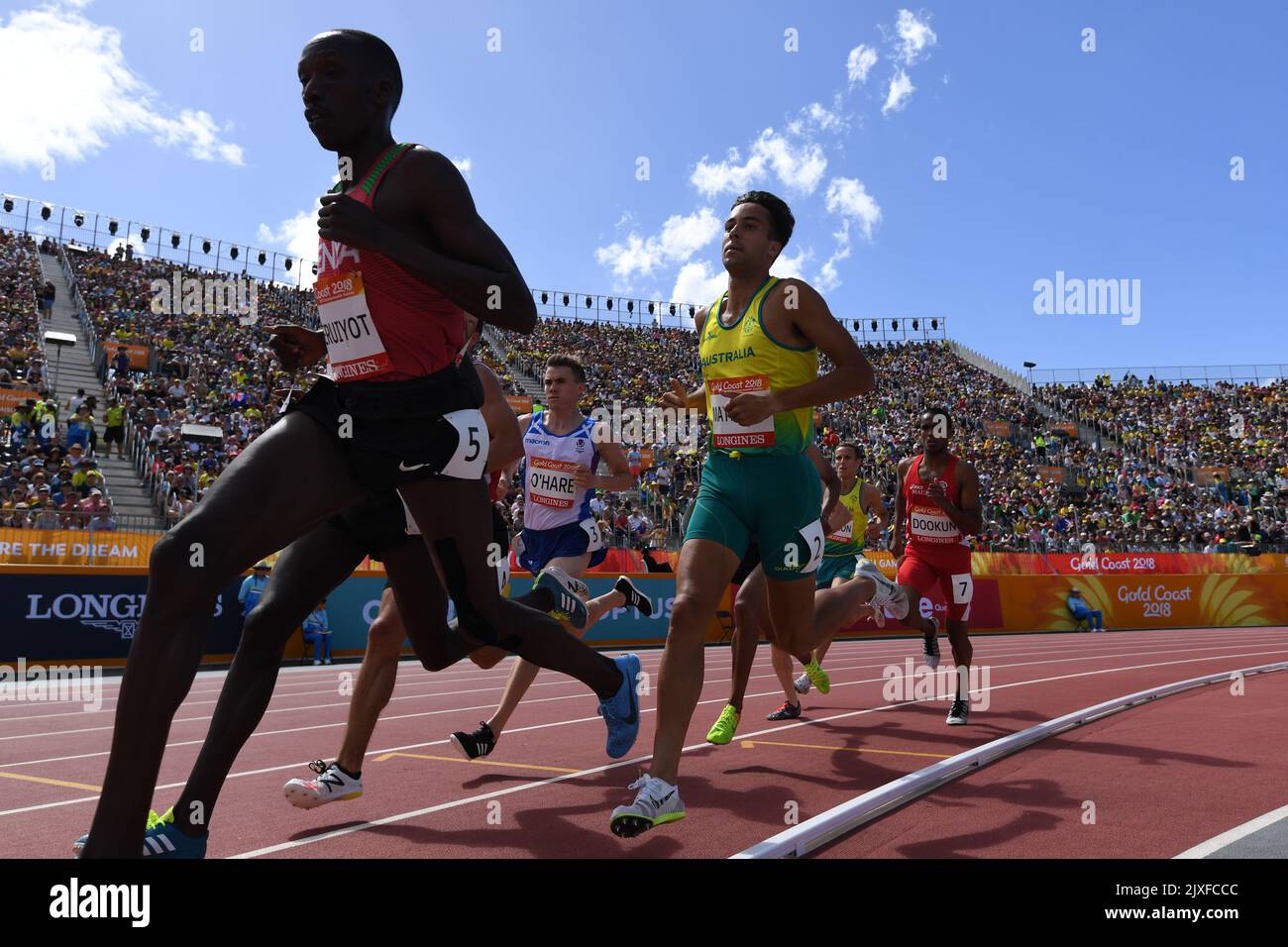 Luke Mathews of Australia during the Men's 1500m heats on day nine of ...