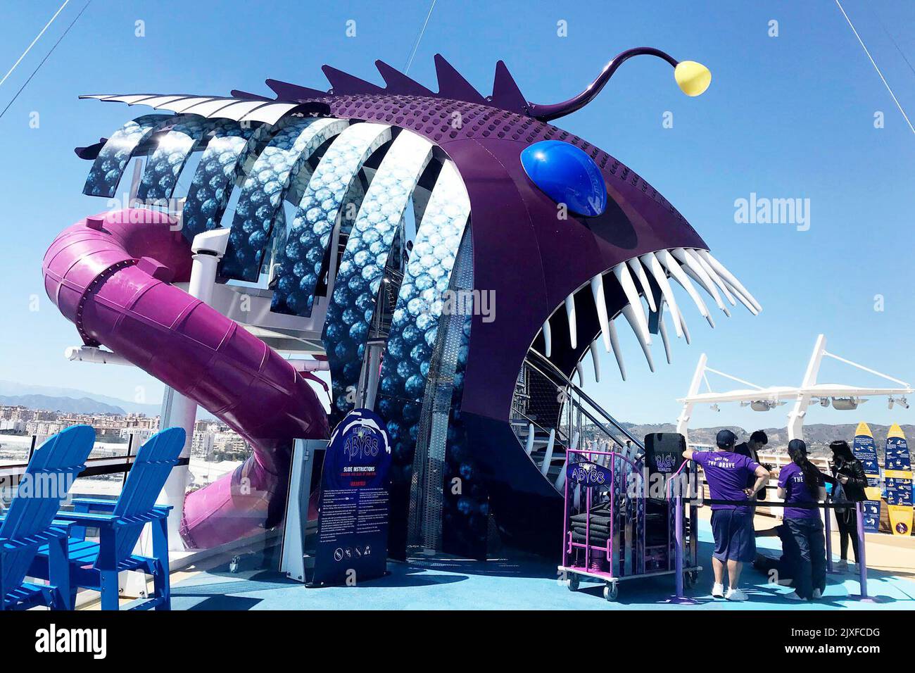 The 'Ultimate Abyss', the longest slide at sea, on board Royal ...