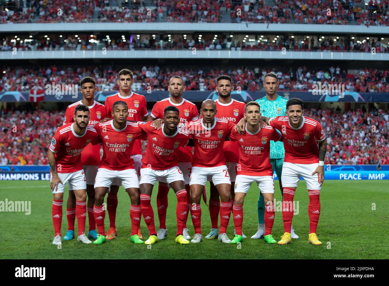 September 06, 2022. Lisbon, Portugal. Benfica starting team for the ...