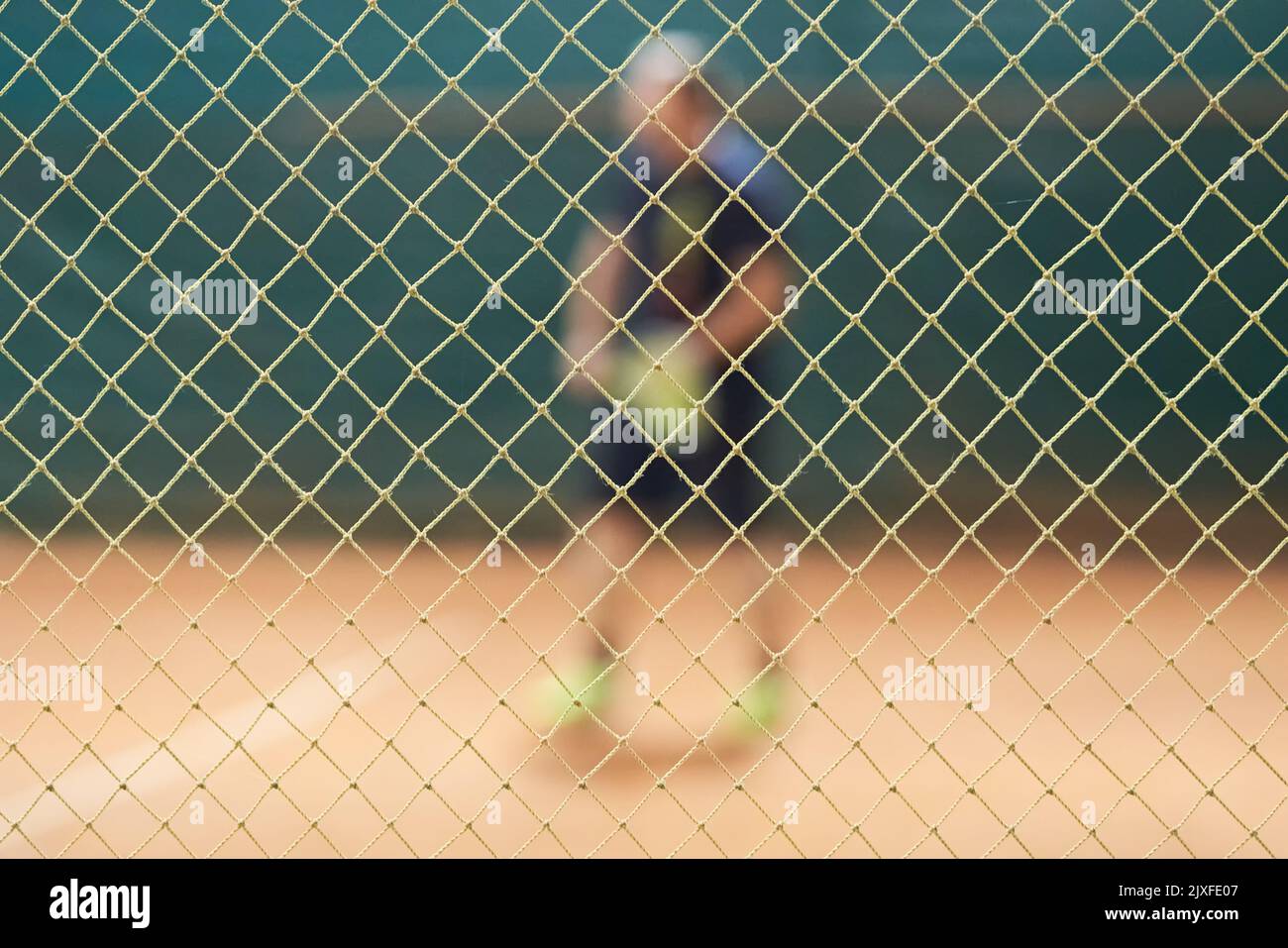 Man who playing padel tennis with space for text. Caucasian player ...