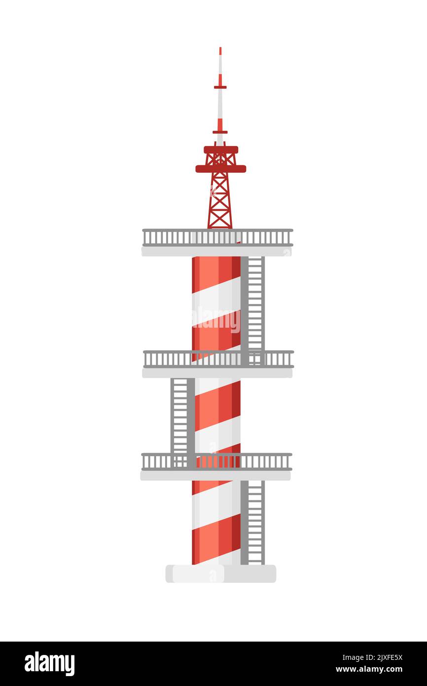 Modern communication tower construction for tv radio network or gsm ...