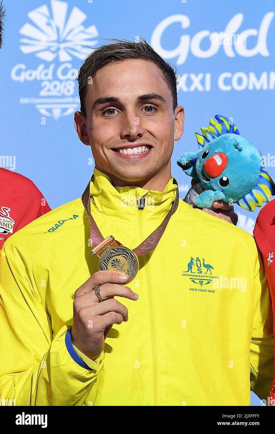 Domonic Bedggood of Australia during the medal ceremony following the ...