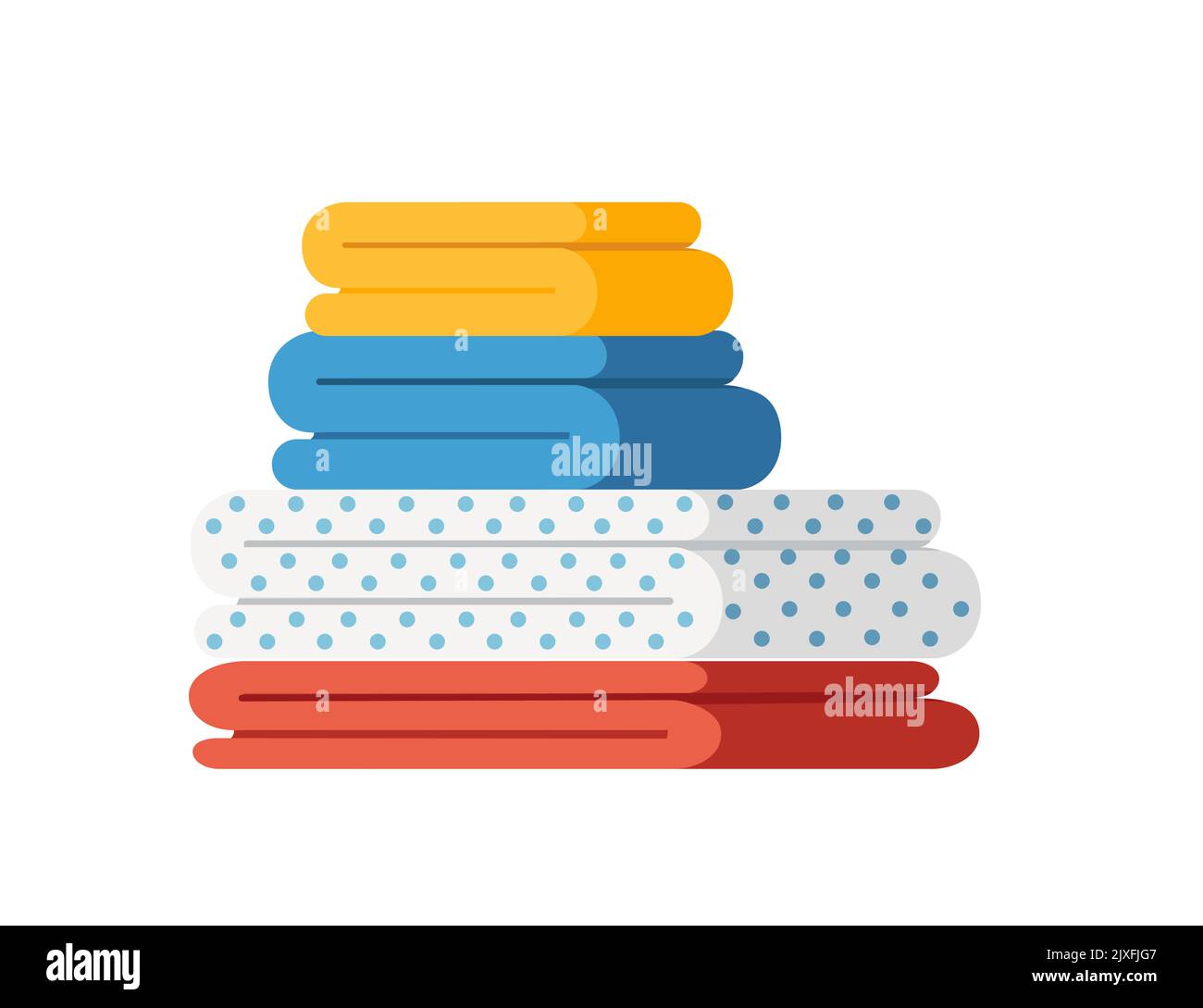 Stack of clean clothes vector illustration isolated on white background ...