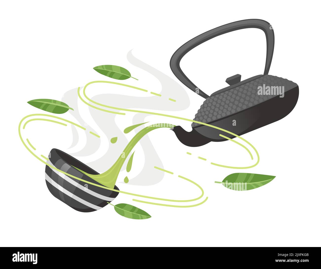 Japanese tea ceremony pouring Stock Vector Images - Alamy