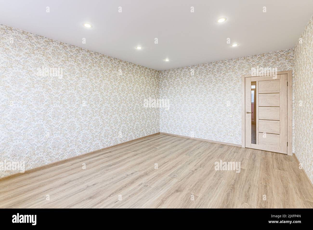 Russia, Moscow- May 21, 2020: interior apartment empty room with ...