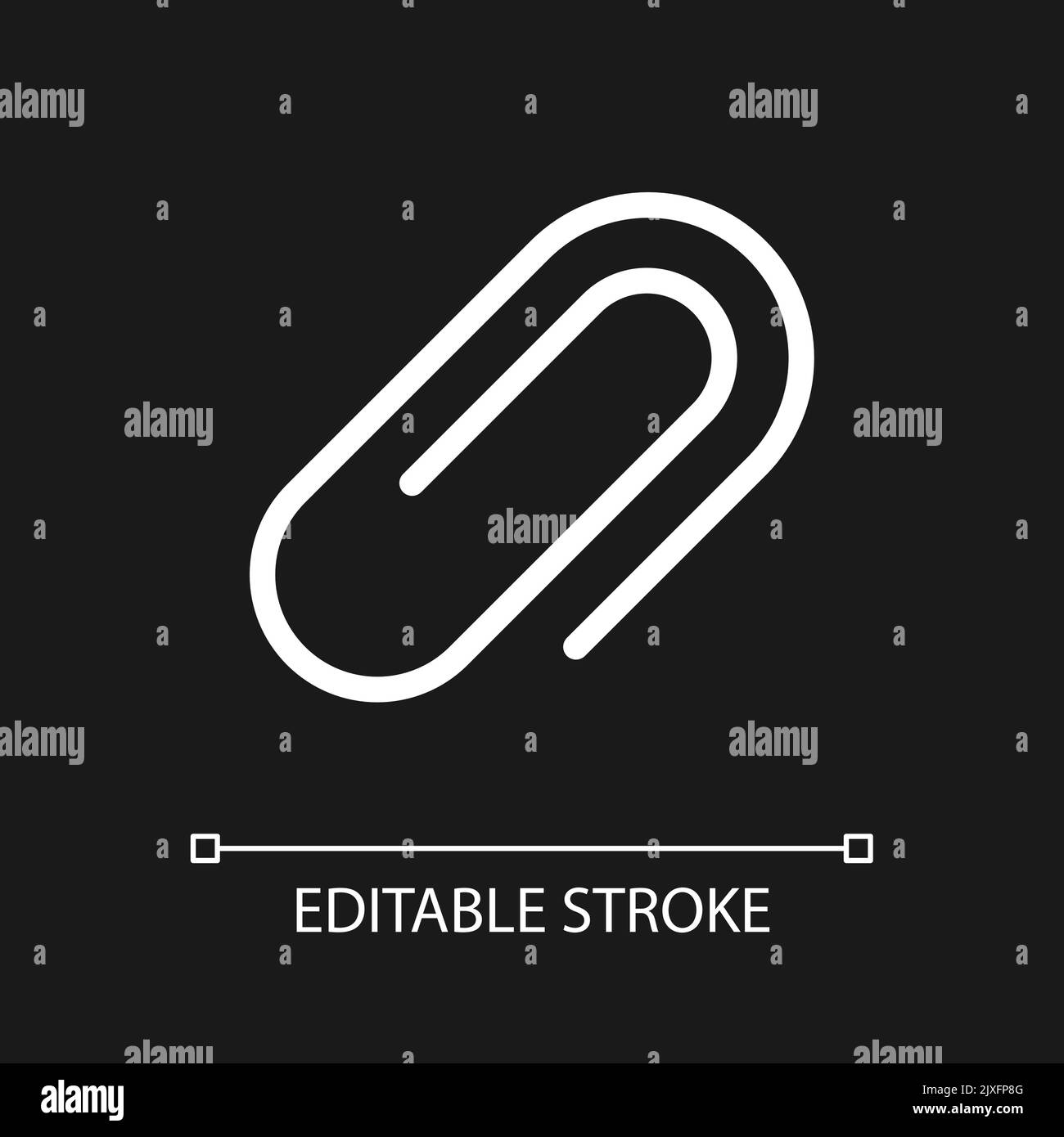 Paperclip pixel perfect white linear ui icon for dark theme Stock Vector Image & Art - Alamy