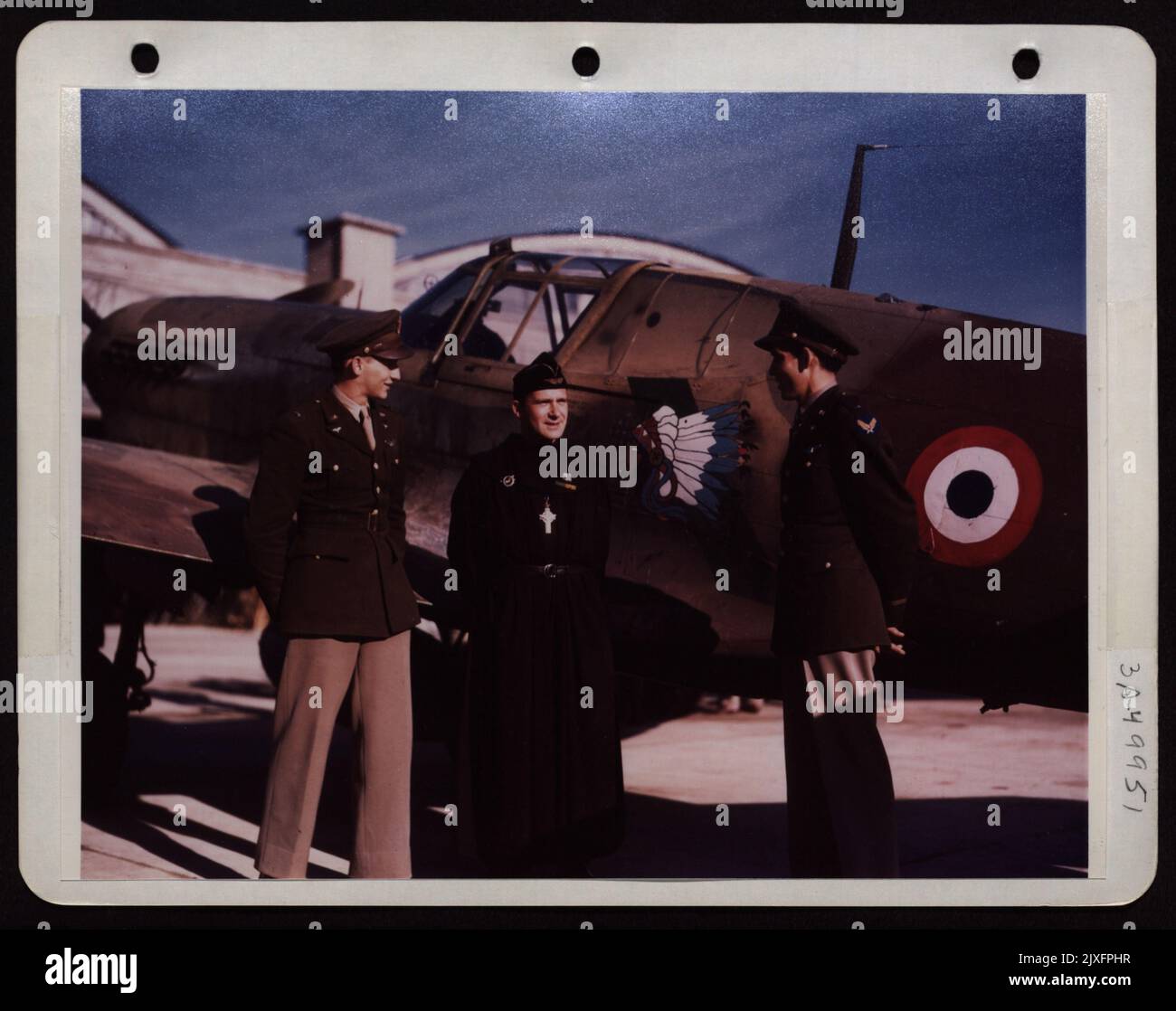 Presentation Of Curtiss P-40'S To The Free French By America Stock ...