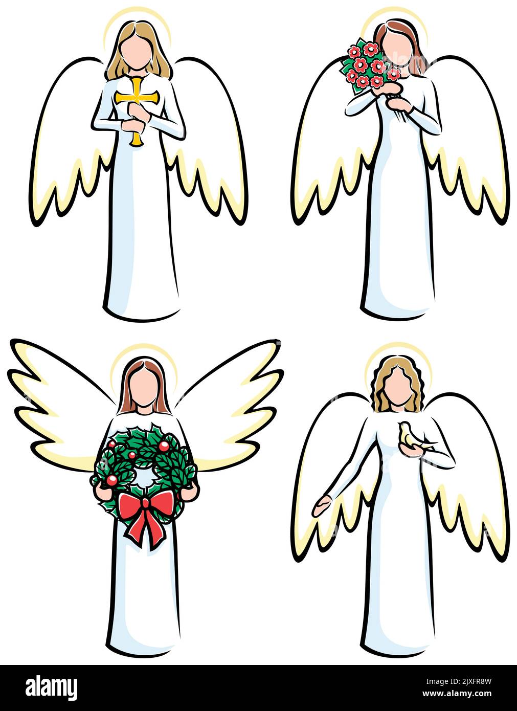 Angels Set Part 2 Stock Vector Image & Art - Alamy