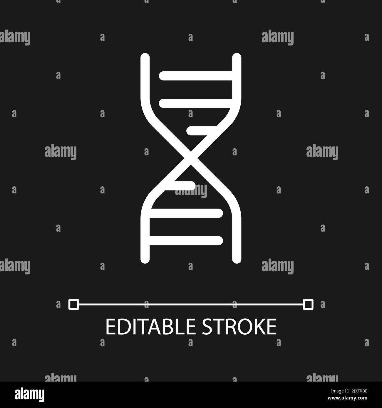 DNA structure pixel perfect white linear ui icon for dark theme Stock ...