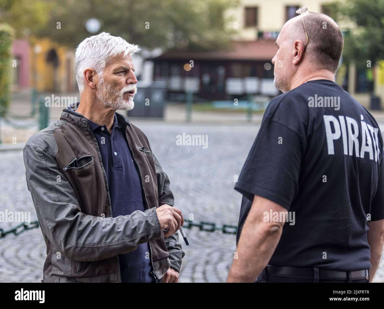 Zatec, Czech Republic. 07th Sep, 2022. General Petr Pavel, left, former ...