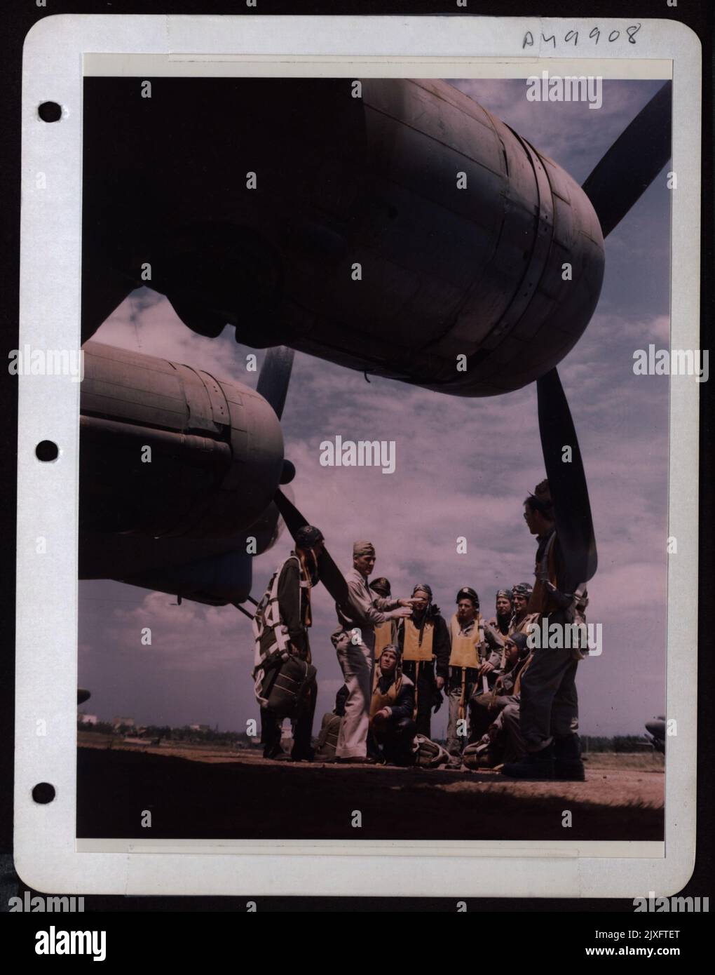 Maj. Gen. Nathan Twining Talks To B-17 Crew Just Returned From A ...