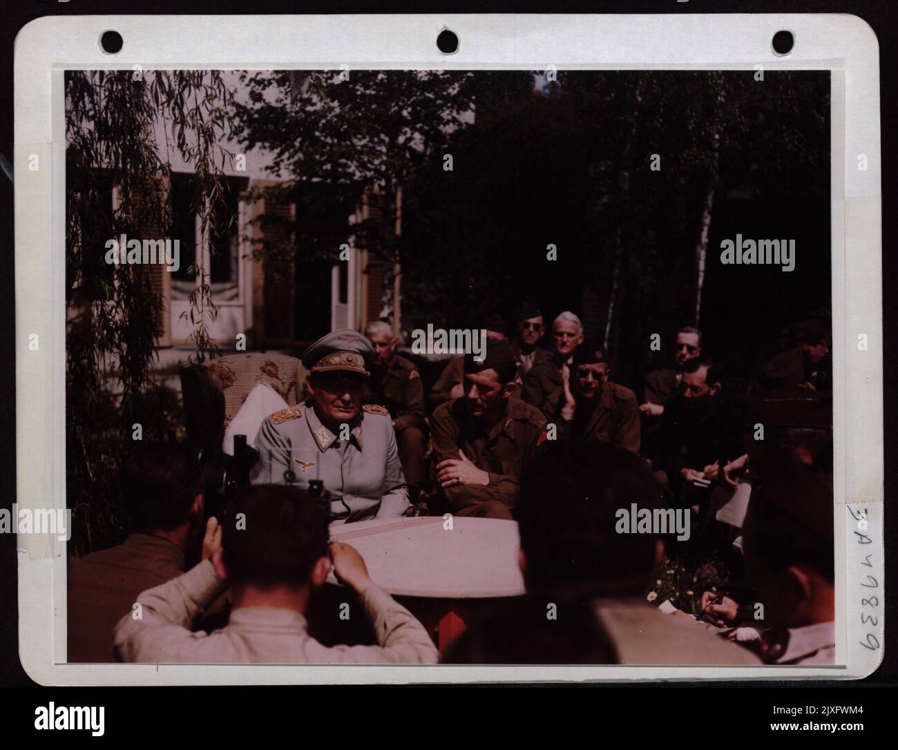 Goering interview with allied press may 1945 newspapermen hi-res stock ...